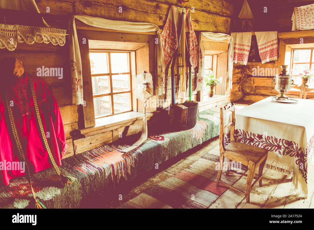 Traditional Siberian wooden house in the Taltsy Architectural ...