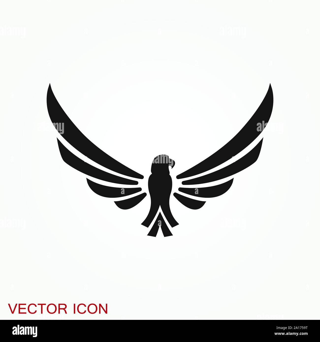 Eagle icon. Logo design vector template, flat icon Stock Vector Image ...