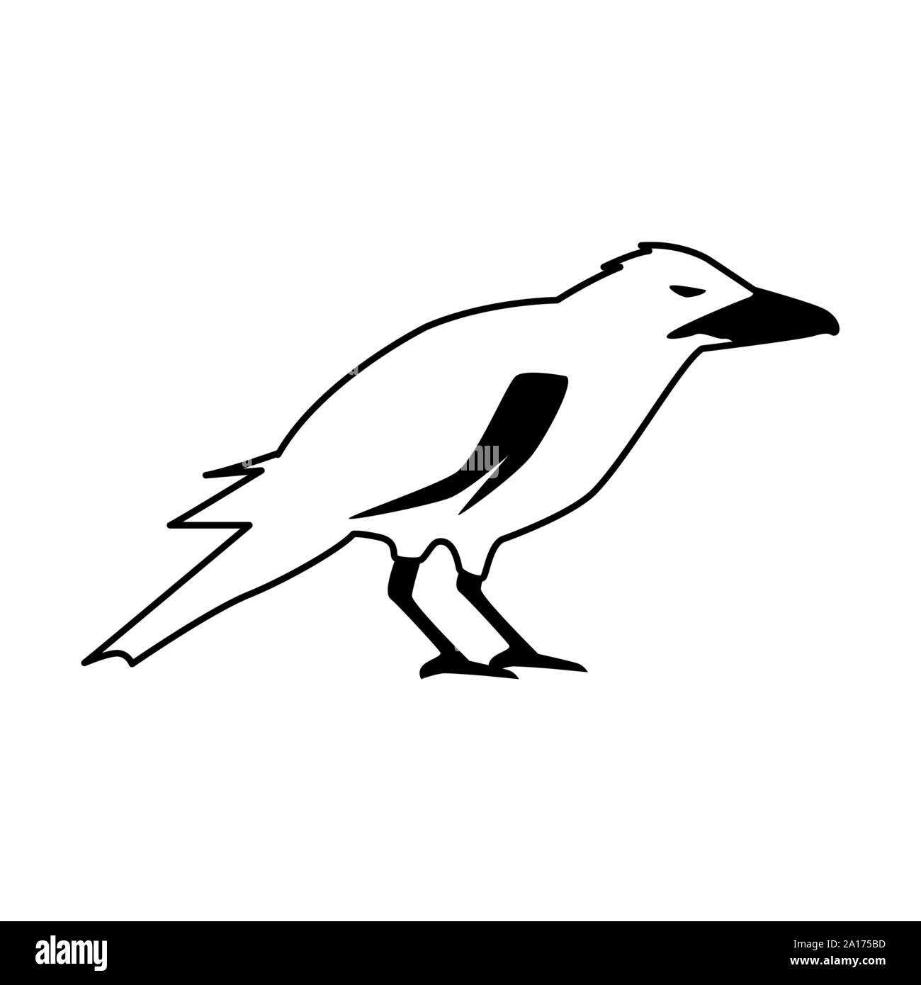 Outline Black Crow Cut Outs