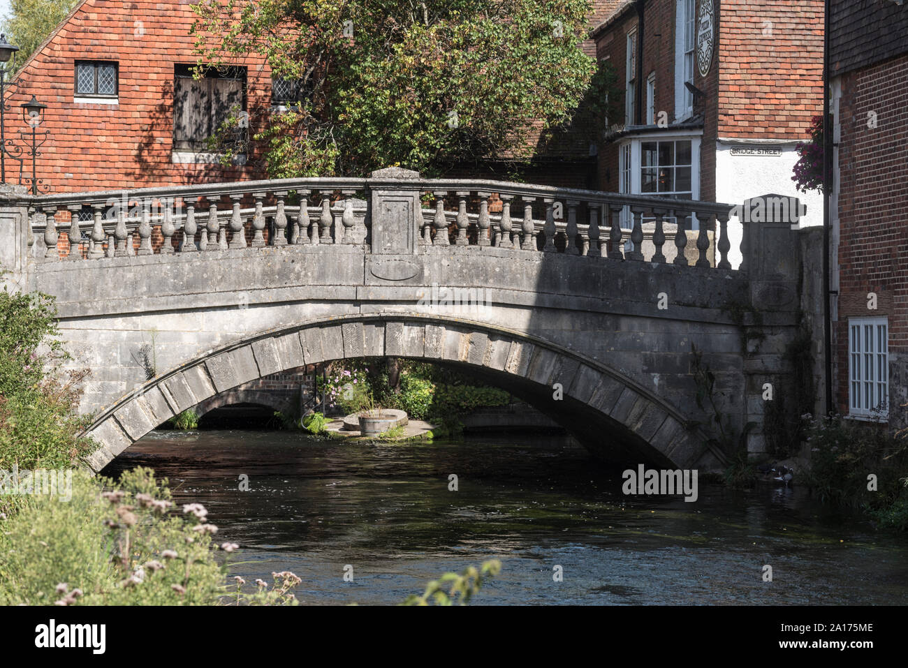 City Mill Bridge, Winchester, Hants Stock Photo - Alamy