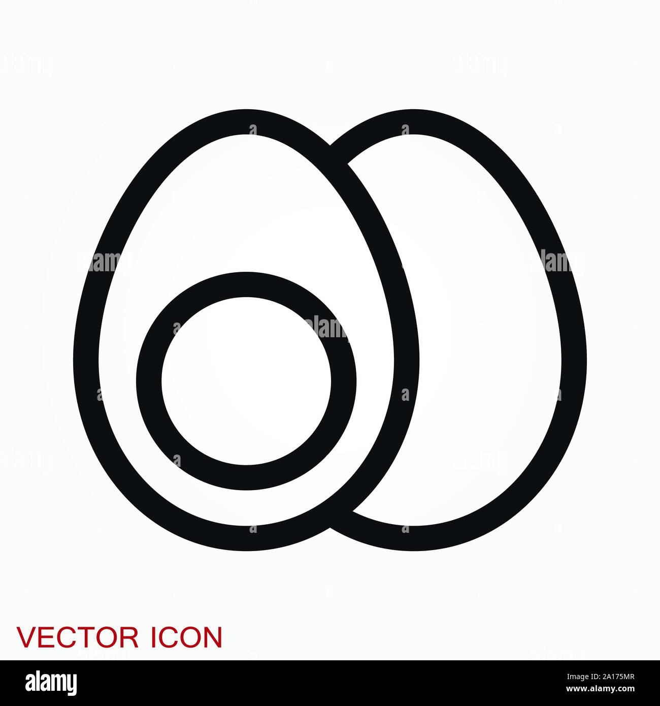 Egg vector icon, breakfast food symbol. Flat vector illustration Stock ...