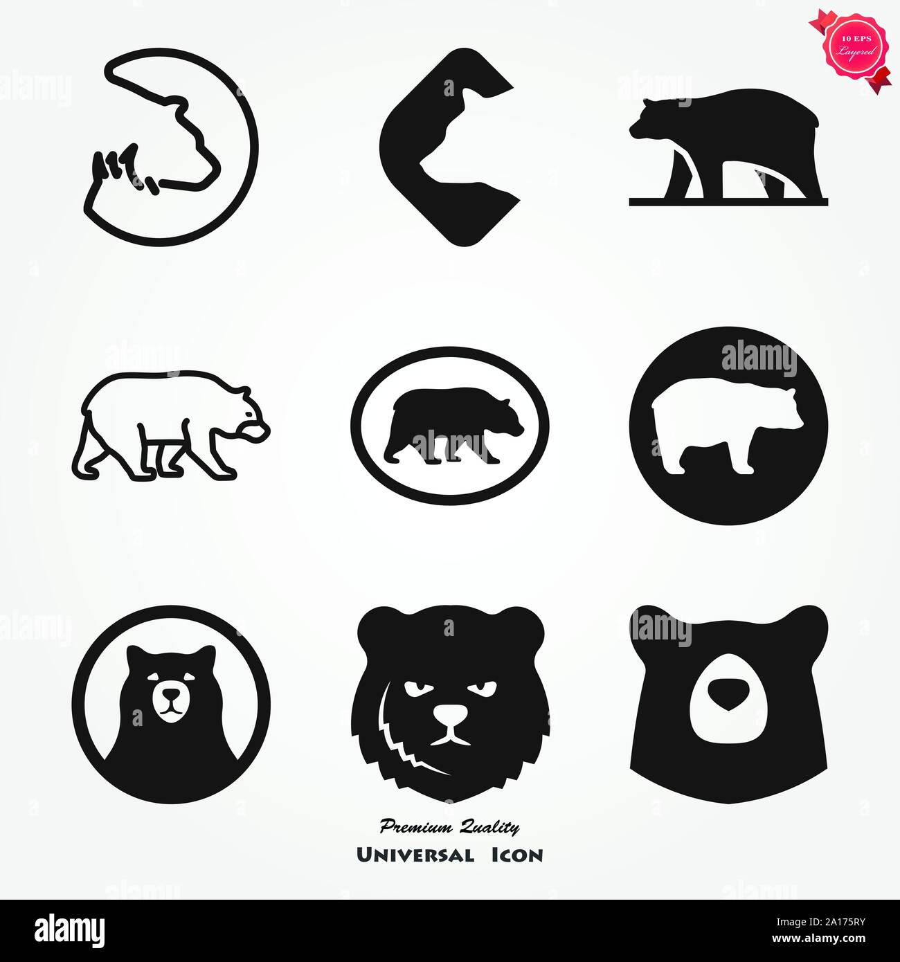 Bear icon. Vector concept illustration for design Stock Vector Image ...