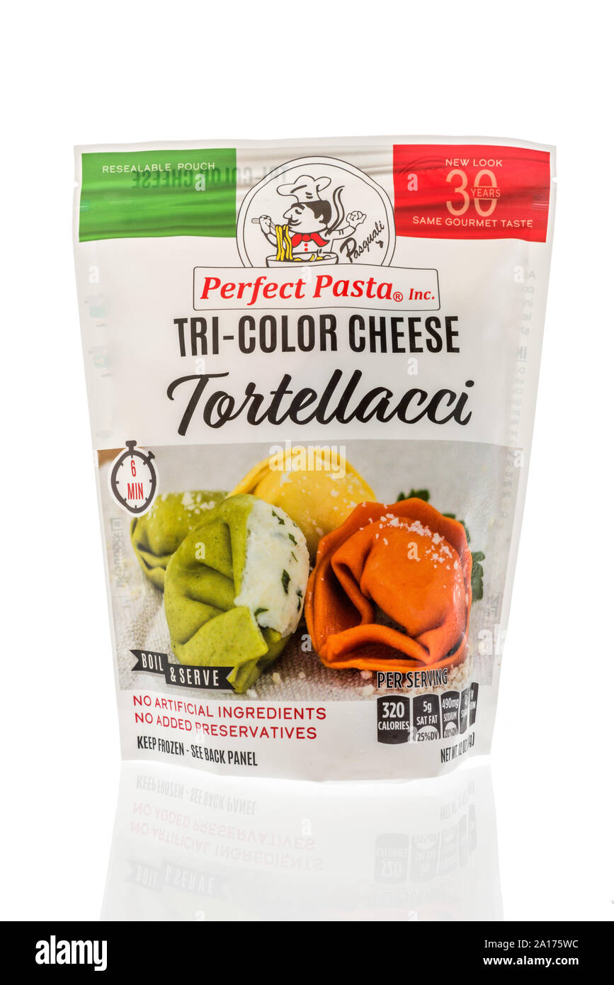 Winneconne, WI - 10 September 2019: A package of Perfect Pasta tri ...