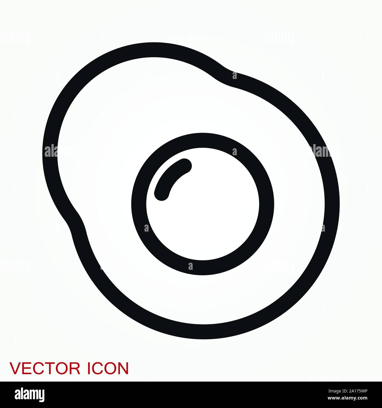 Egg vector icon, breakfast food symbol. Flat vector illustration Stock ...