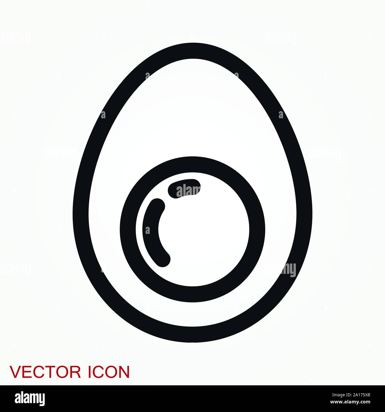 Egg vector icon, breakfast food symbol. Flat vector illustration Stock ...