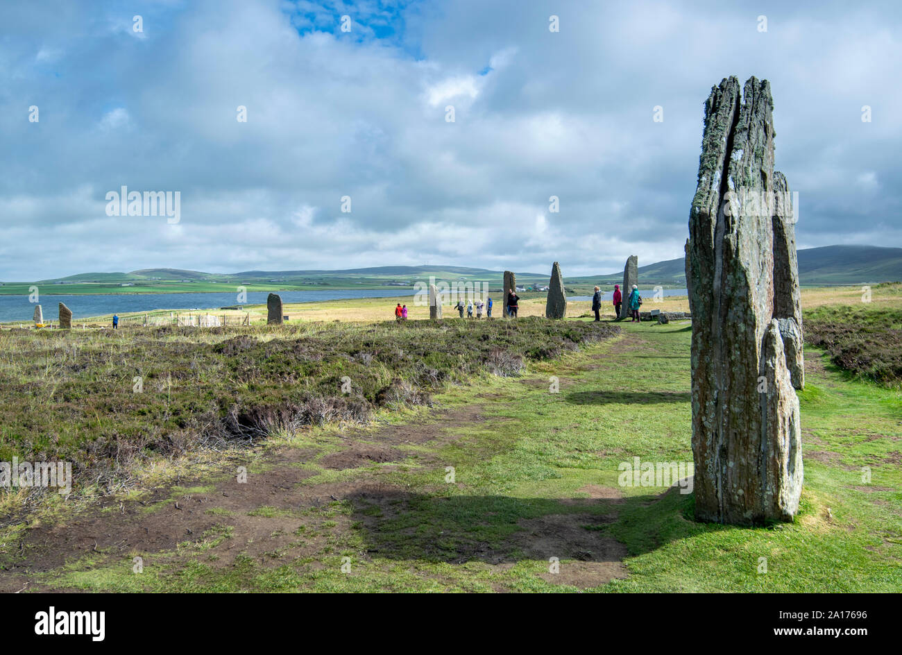 The Ring of Brodgar Neolithic henge and stone circle near Stromness on ...