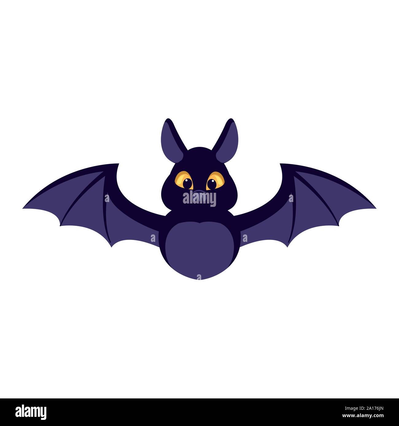 halloween bat bird flying icon Stock Vector Image & Art - Alamy