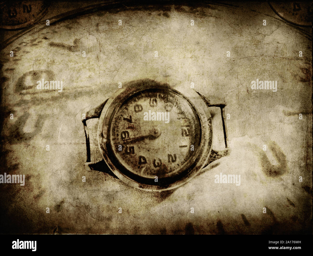 Old paper with clock texture abstract background Stock Photo - Alamy