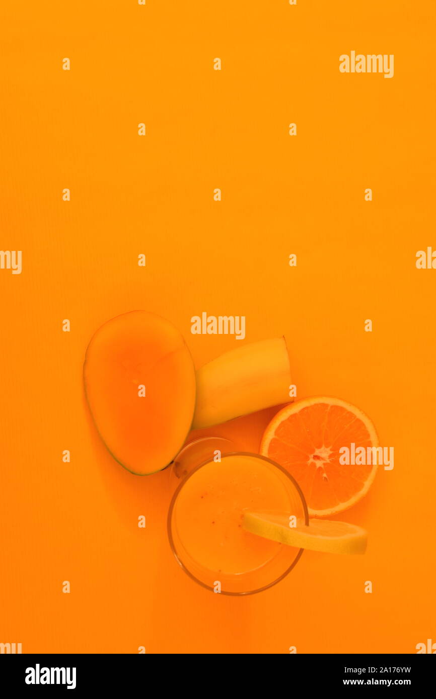 yellow Smoothie - healthy, fruity drink Stock Photo - Alamy