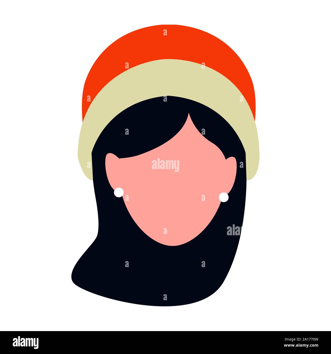 happy young girl with hat autumn head Stock Vector Image & Art - Alamy