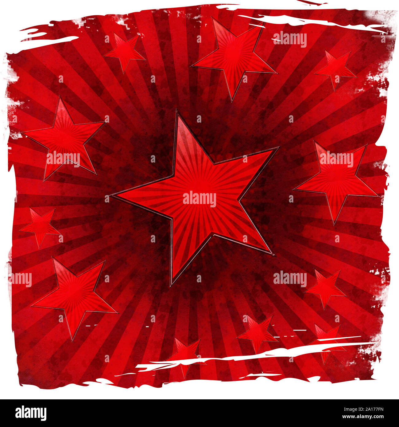 Illustration of grunge red stars abstract background Stock Photo - Alamy