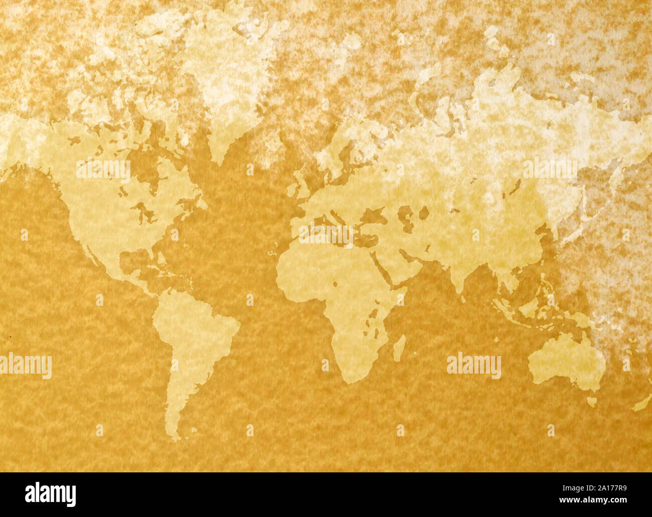 Close up of Vintage world map 2D art Stock Photo - Alamy