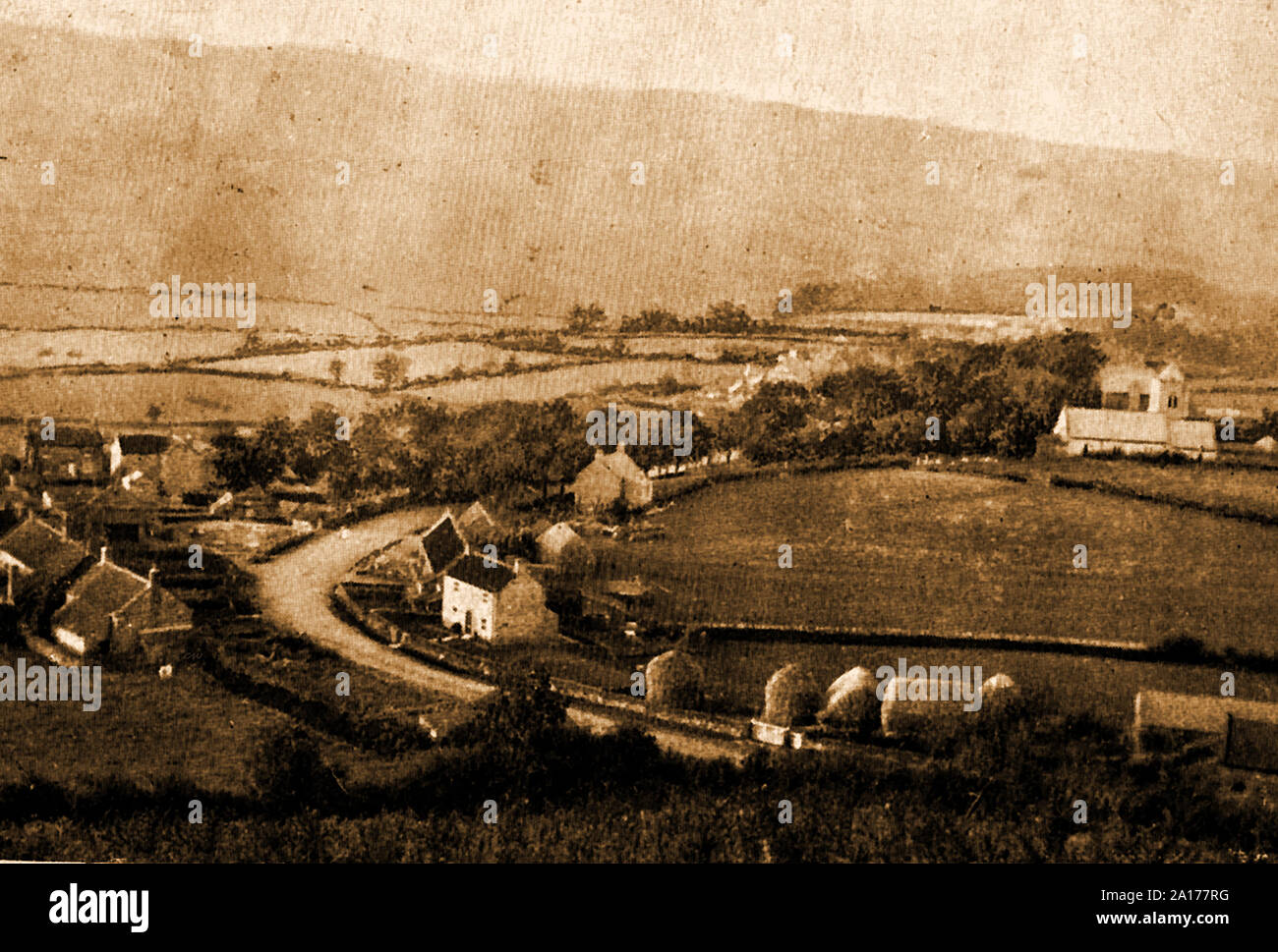 A very old photograph showing the bottom of Blue Bank, Sleights, near ...