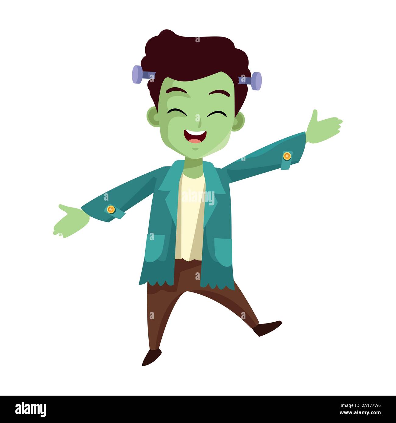 little boy with frankenstein costume character Stock Vector Image & Art ...