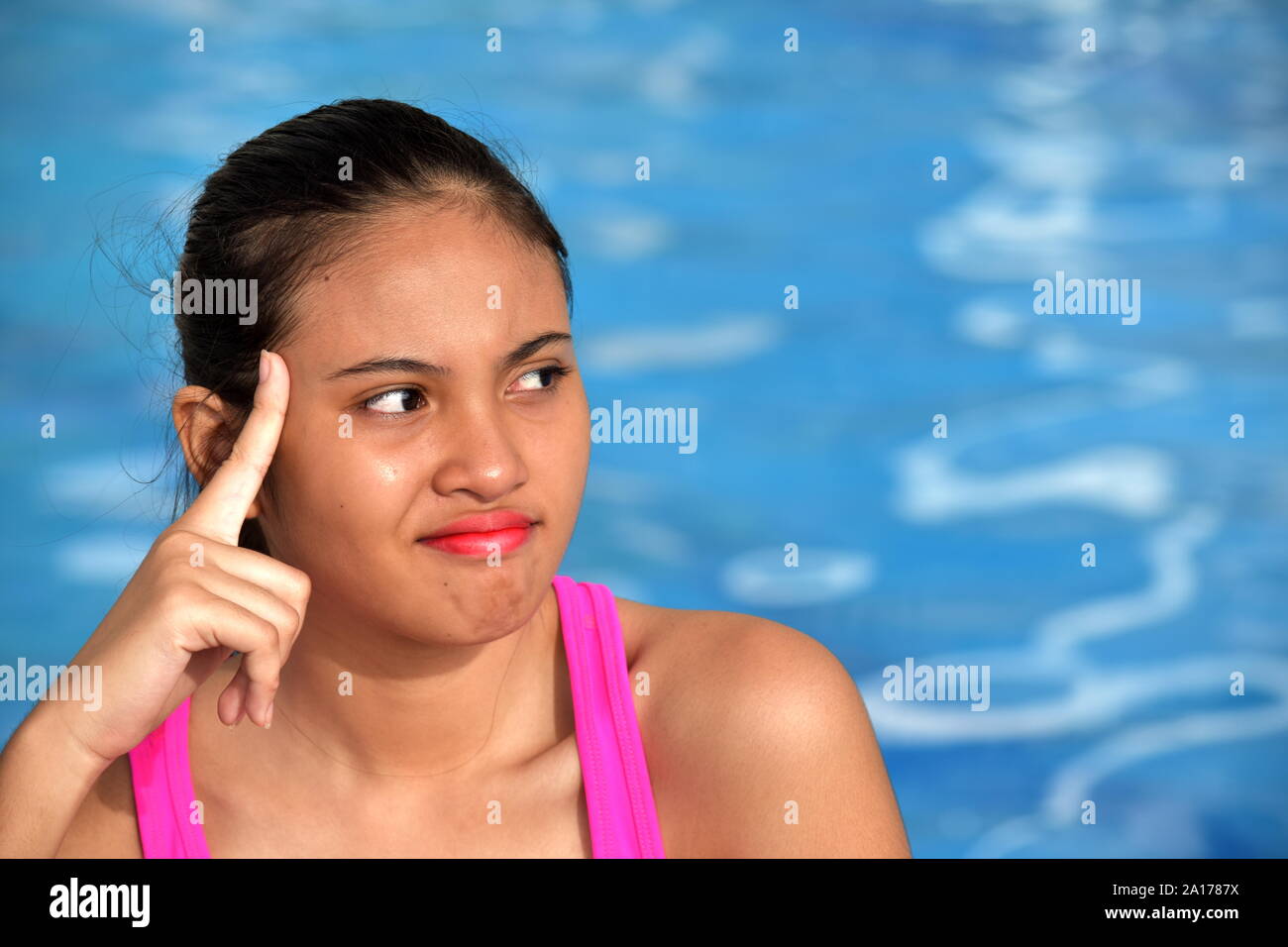 Filipino kid thinking hi-res stock photography and images - Alamy