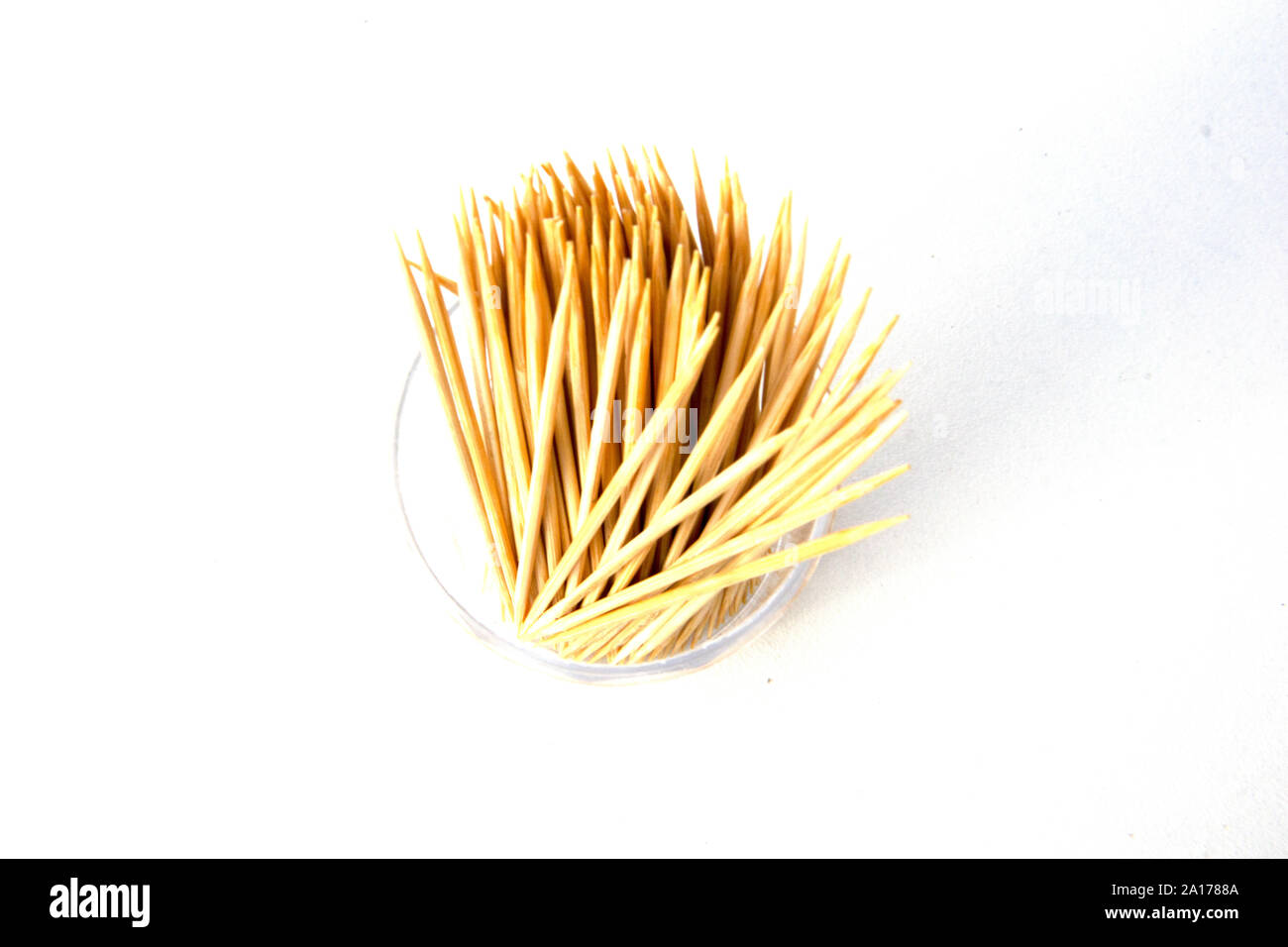 Toothpicks isolated on white background. Tooth picks spilling out of ...