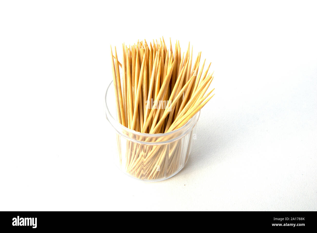 Toothpicks isolated on white background. Tooth picks spilling out of ...