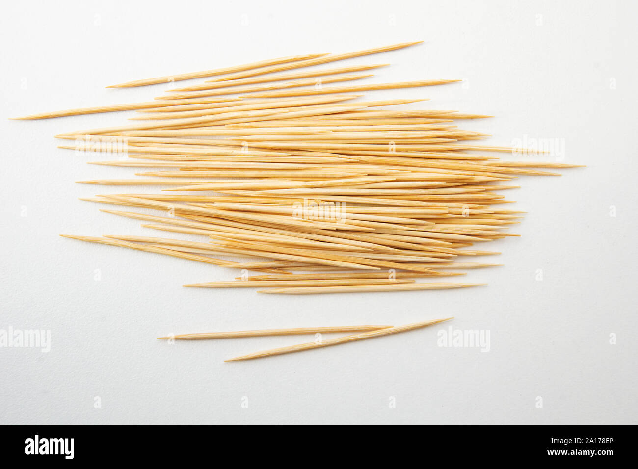 Toothpicks isolated on white background. Tooth picks spilling out of ...