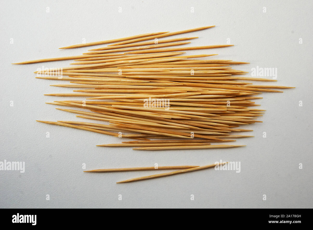 Toothpicks isolated on white background. Tooth picks spilling out of ...