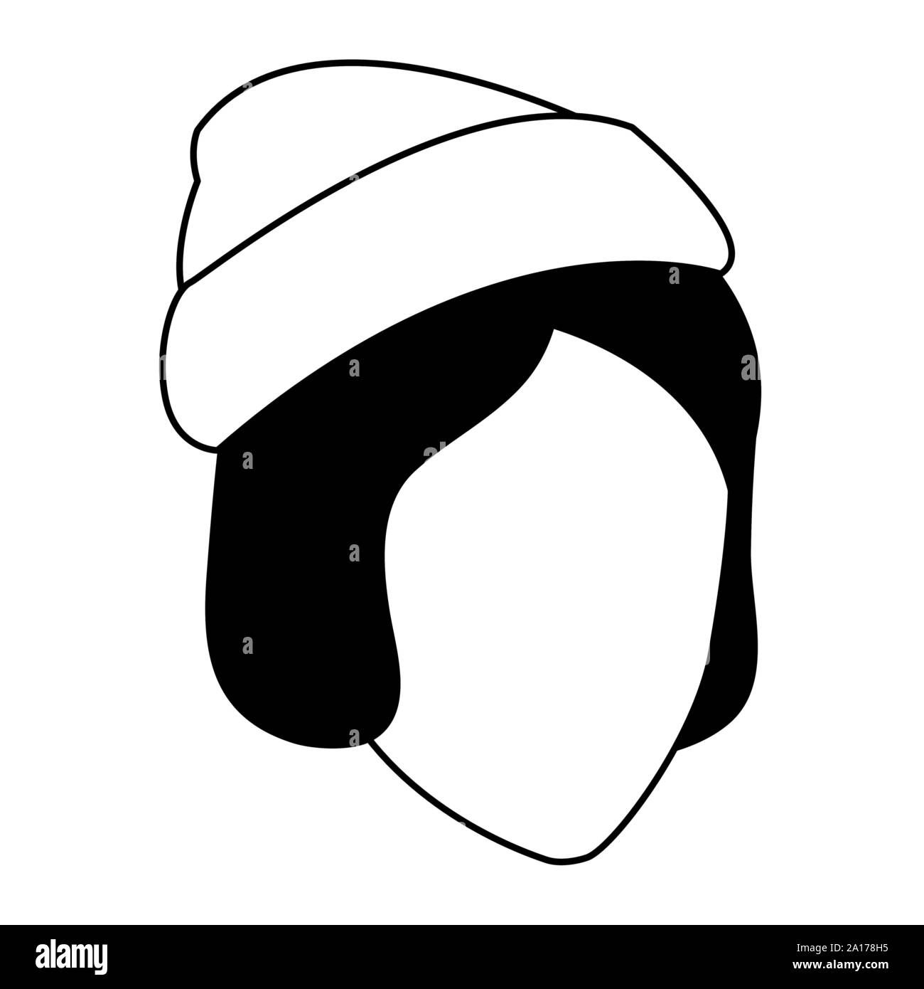 happy young girl with hat autumn head Stock Vector Image & Art - Alamy