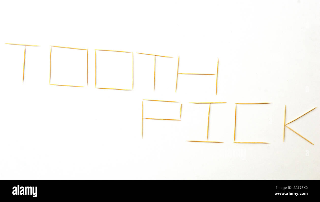 Toothpicks isolated on white background. Tooth picks spilling out of ...