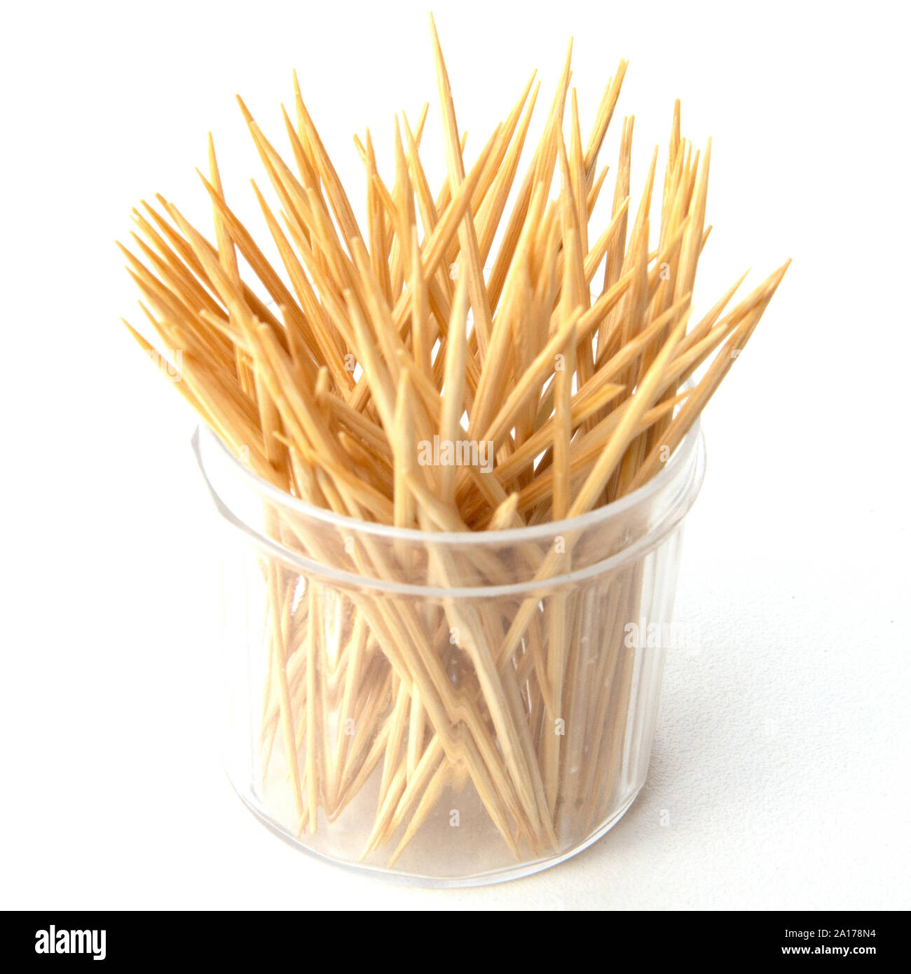 Toothpicks isolated on white background. Tooth picks spilling out of ...