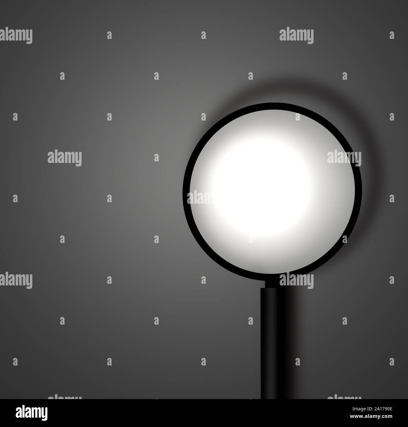 Close up of Magnifying glass, 2D digital art Stock Photo - Alamy