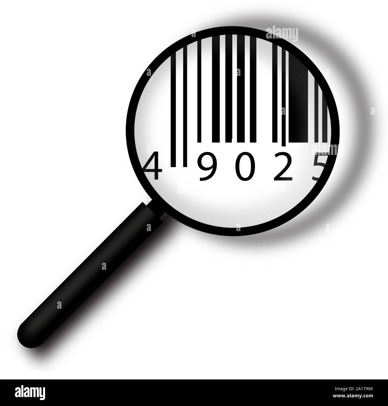 Magnifying Glass Numbers Cut Out Stock Images & Pictures - Alamy