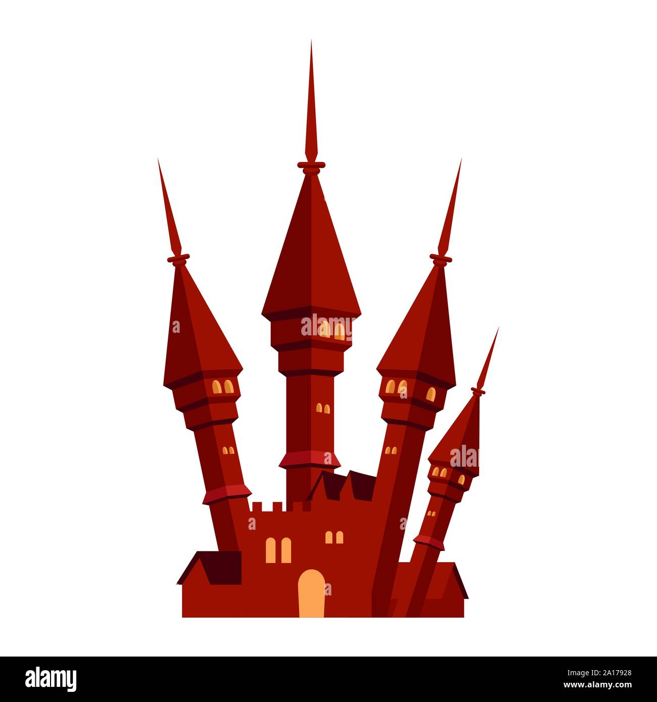 halloween dark castle isolated icon Stock Vector Image & Art - Alamy