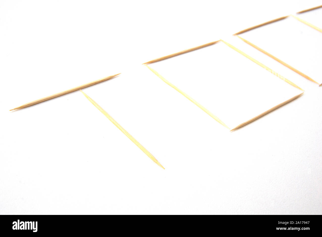 Toothpicks isolated on white background. Tooth picks spilling out of ...