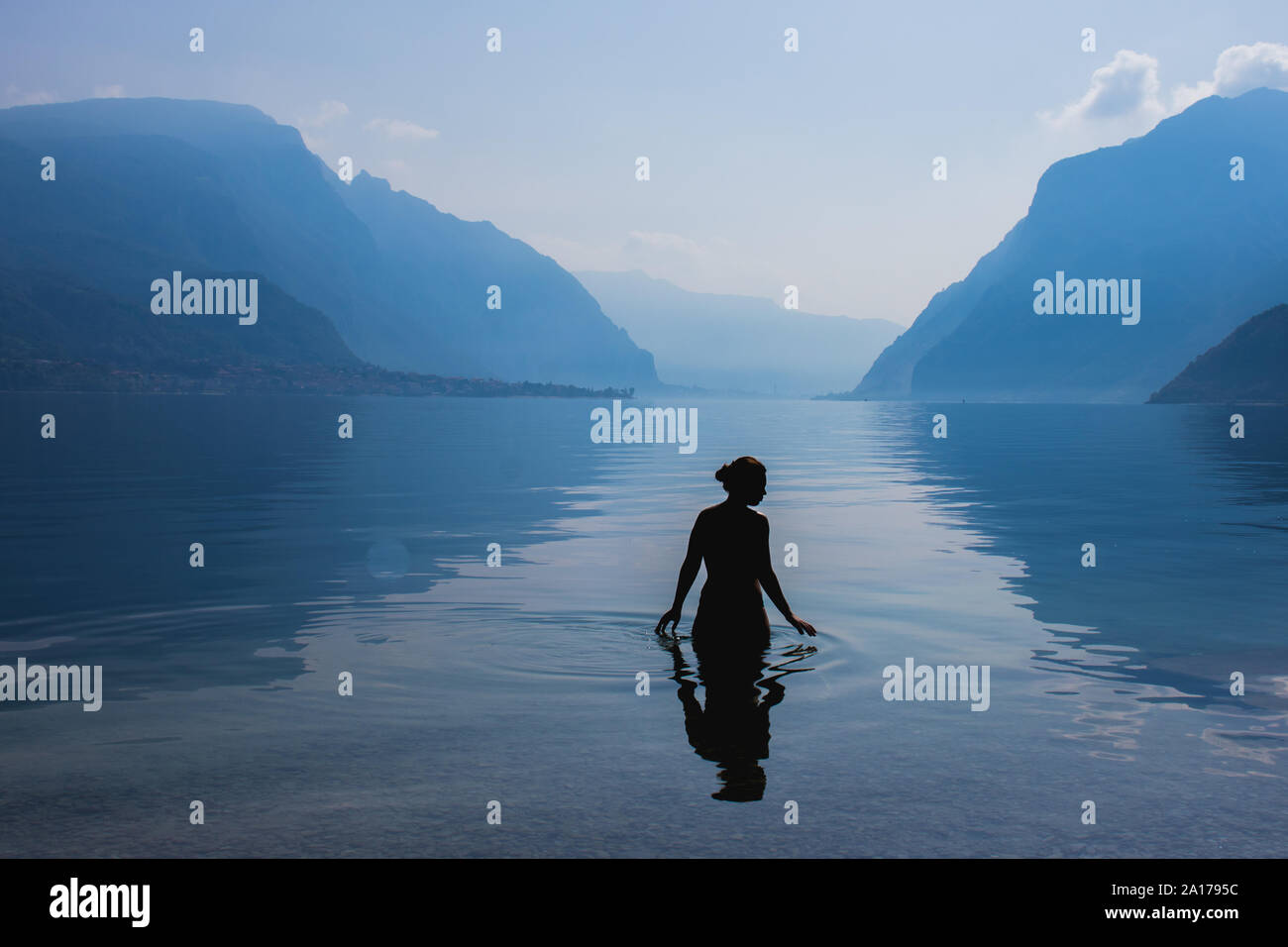 Amazing landscape view, with a touch of human being Stock Photo - Alamy