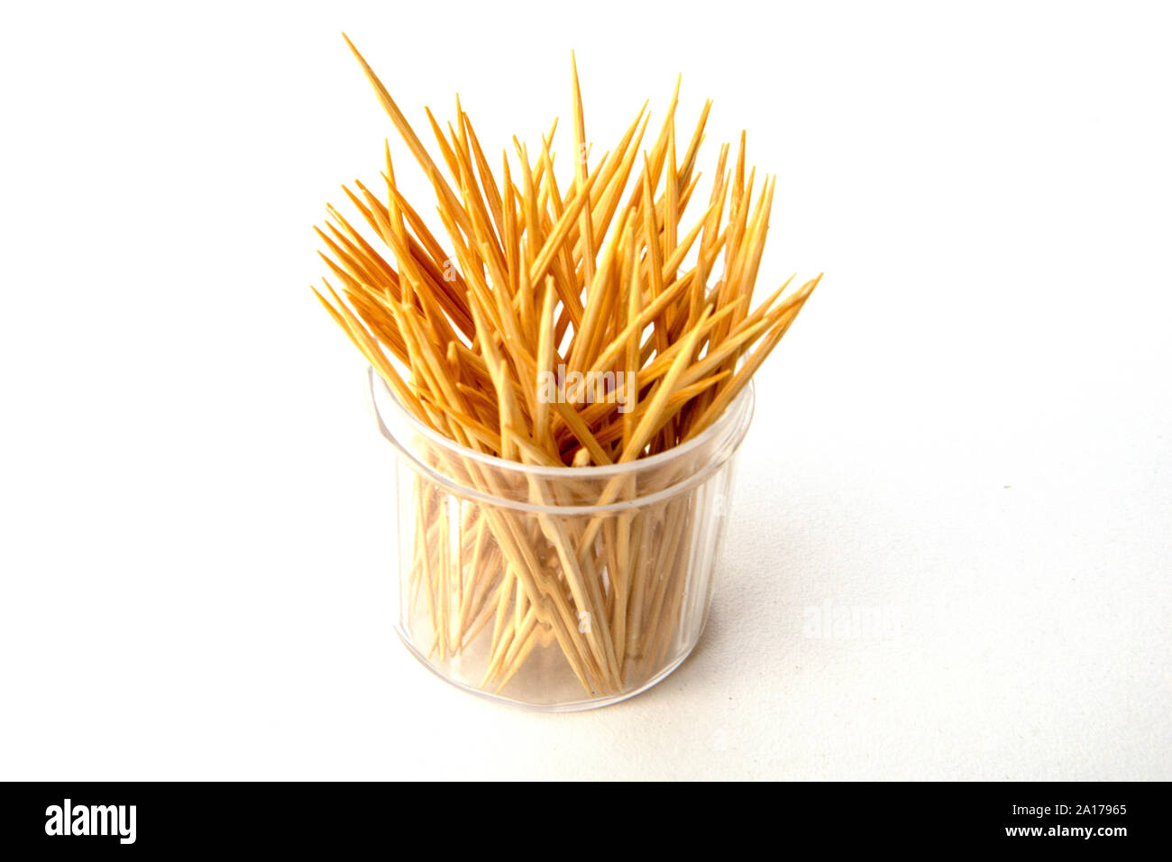 Toothpicks isolated on white background. Tooth picks spilling out of ...