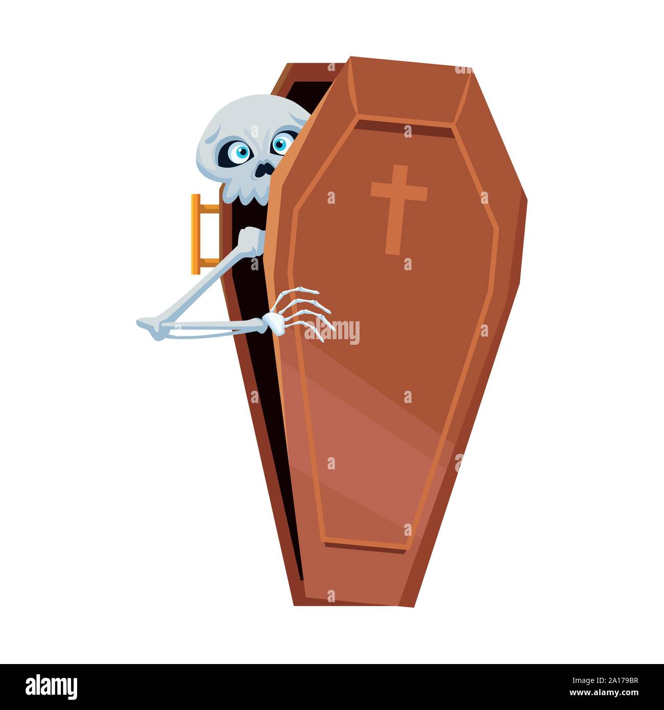 Skeleton in coffin Stock Vector Images - Alamy