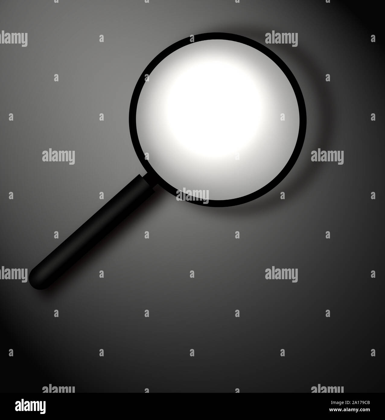 Close up of Magnifying glass, 2D digital art Stock Photo - Alamy