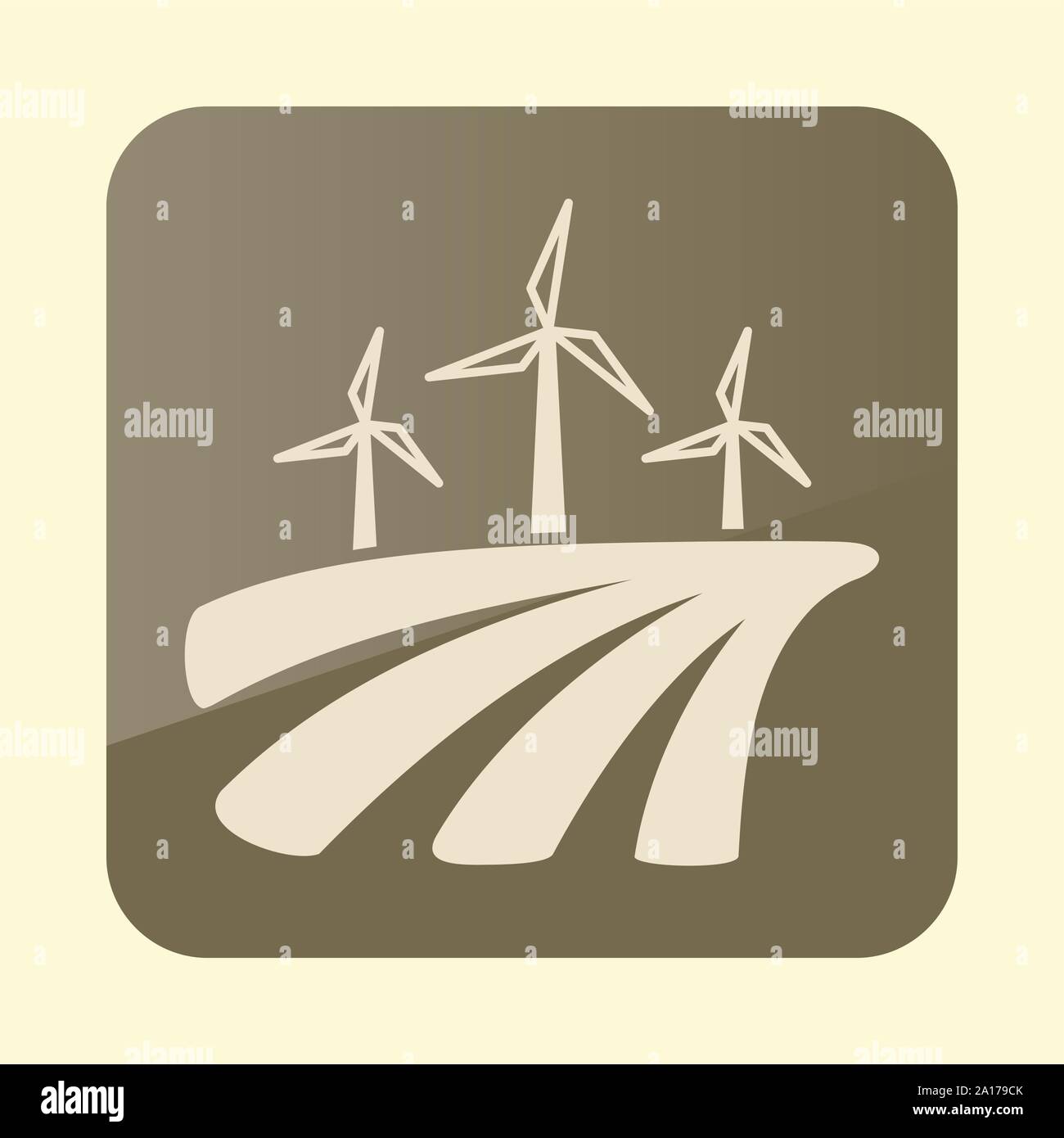 Windmill on the field flat icon. Agriculture sign. Graph symbol for ...