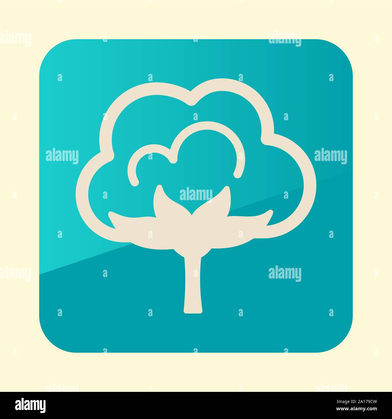 Cotton flat icon. Agriculture sign. Graph symbol for your web site ...