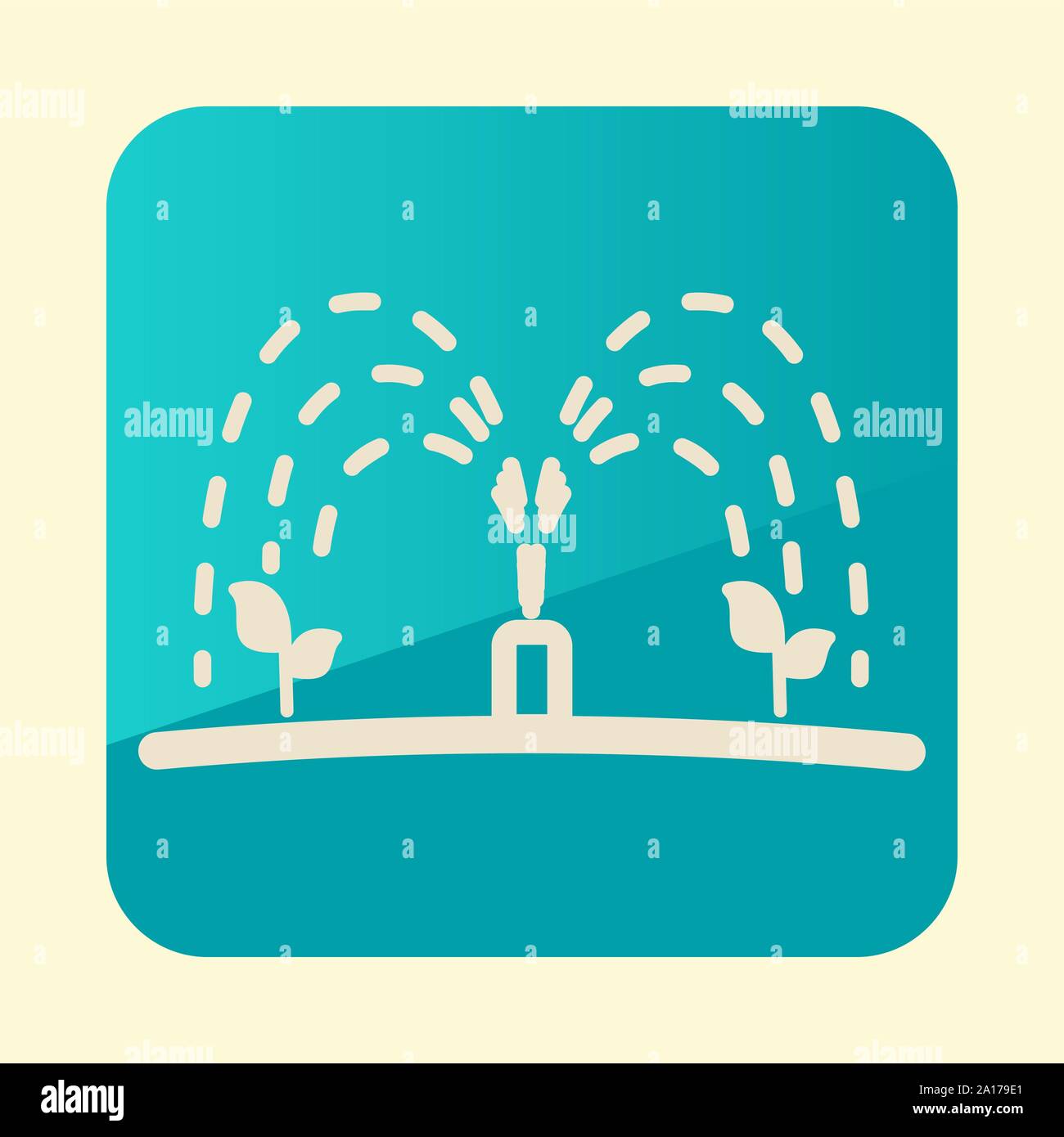 Automatic irrigation sprinkler icon. Agriculture sign. Graph symbol for ...