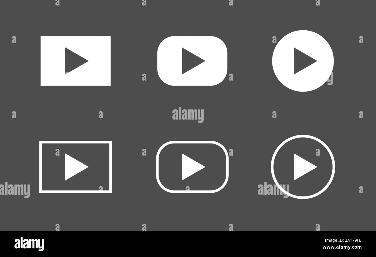 Play button icon Stock Vector Images - Alamy