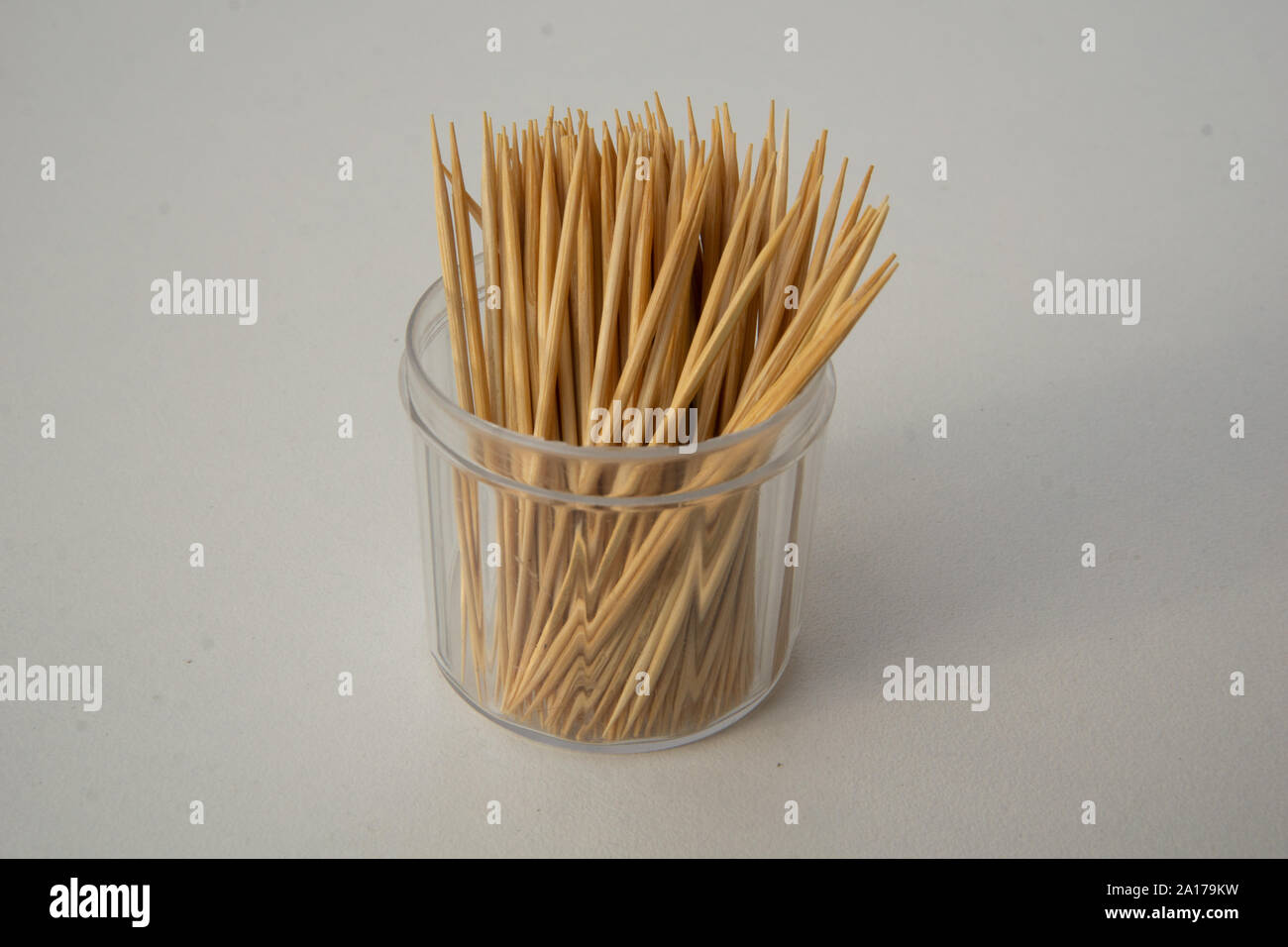 Toothpicks isolated on white background. Tooth picks spilling out of ...