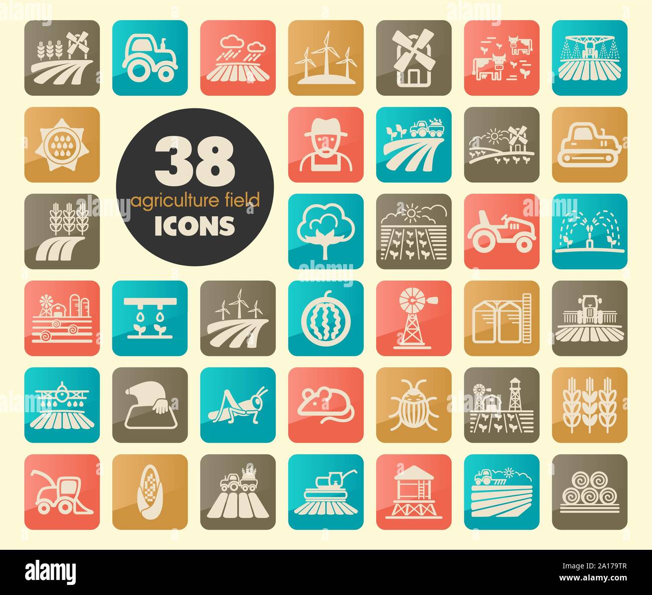 Farm Field icon. Agriculture sign. Graph symbol for your web site ...