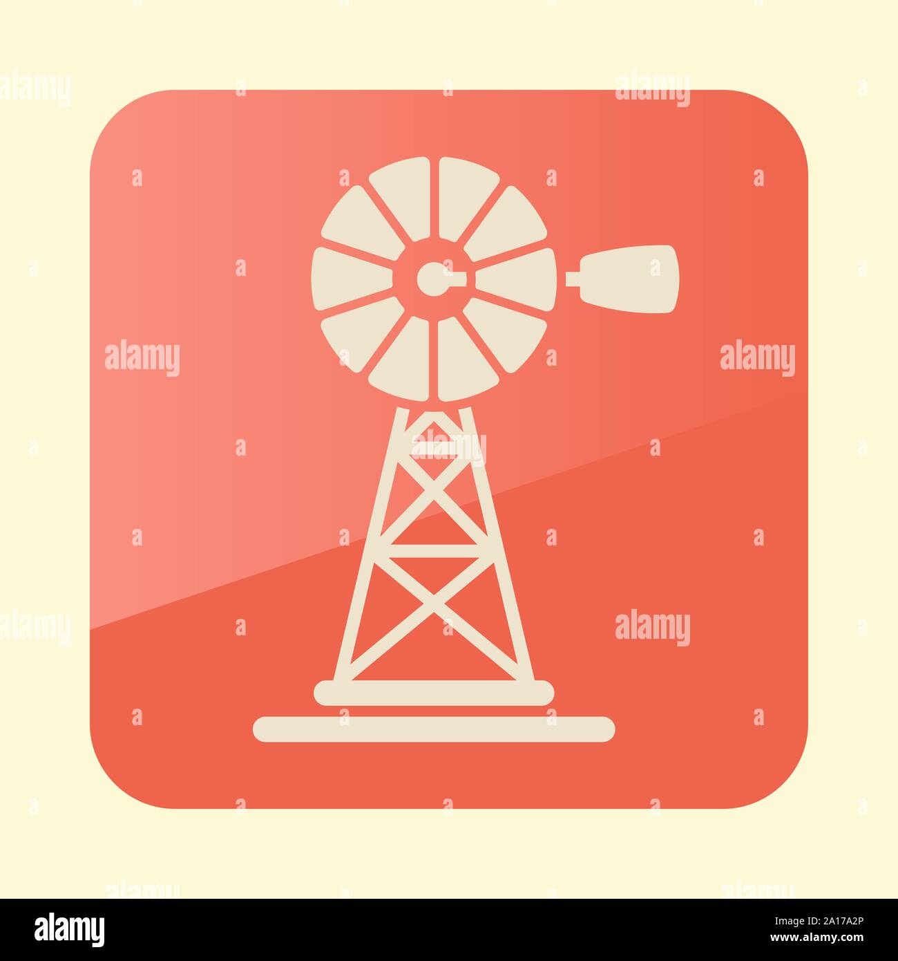 Wind pump flat icon. Agriculture sign. Graph symbol for your web site ...