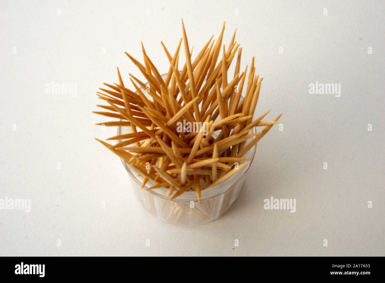 Toothpicks isolated on white background. Tooth picks spilling out of ...