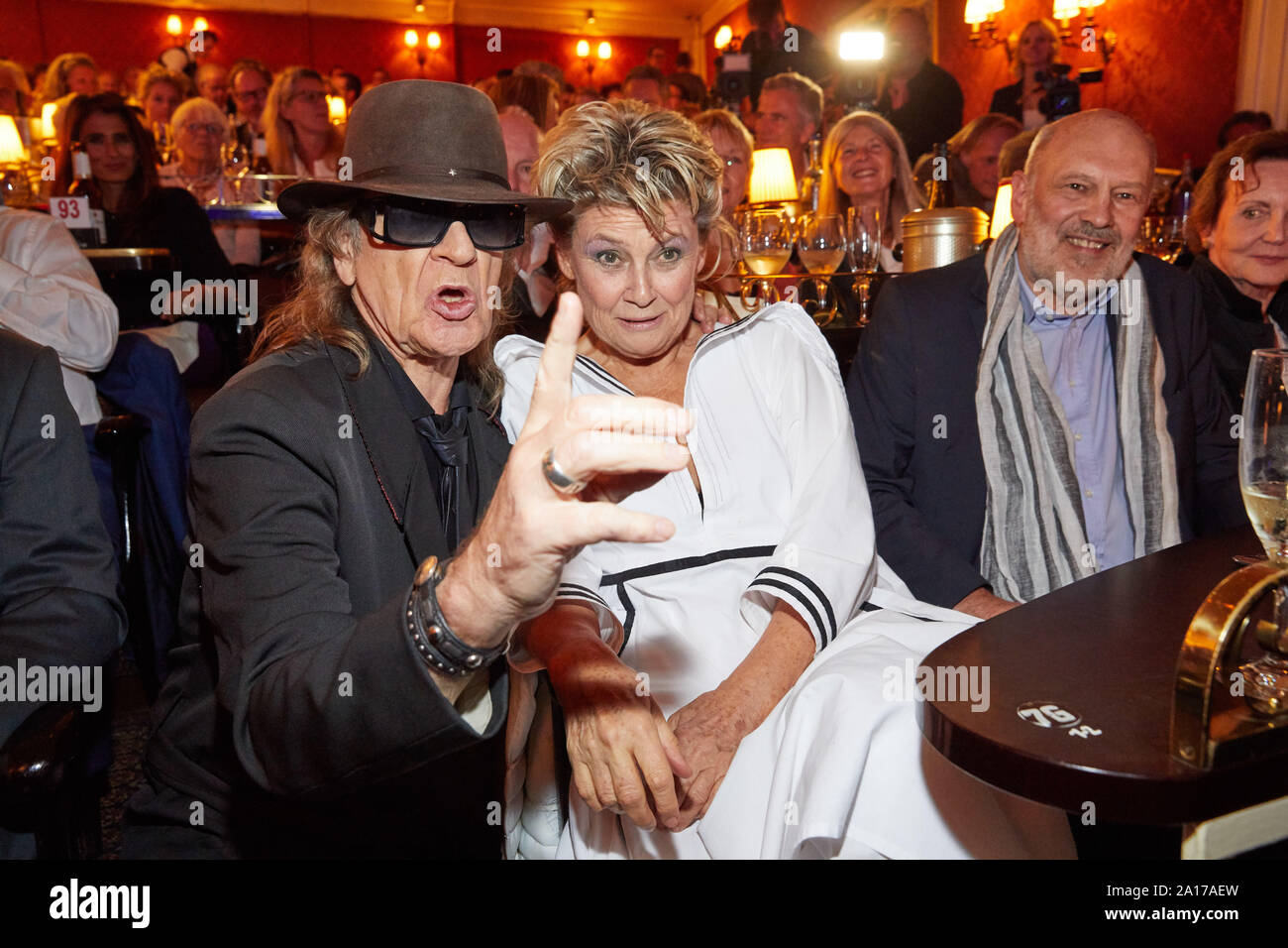Germany. 24th Sep, 2019. Udo Lindenberg (l-r), singer, Gitte Haenning ...