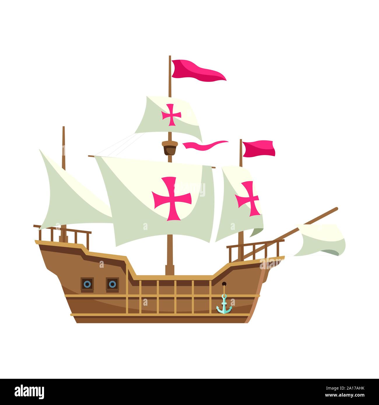 antique caravel ship navigation icon Stock Vector Image & Art - Alamy