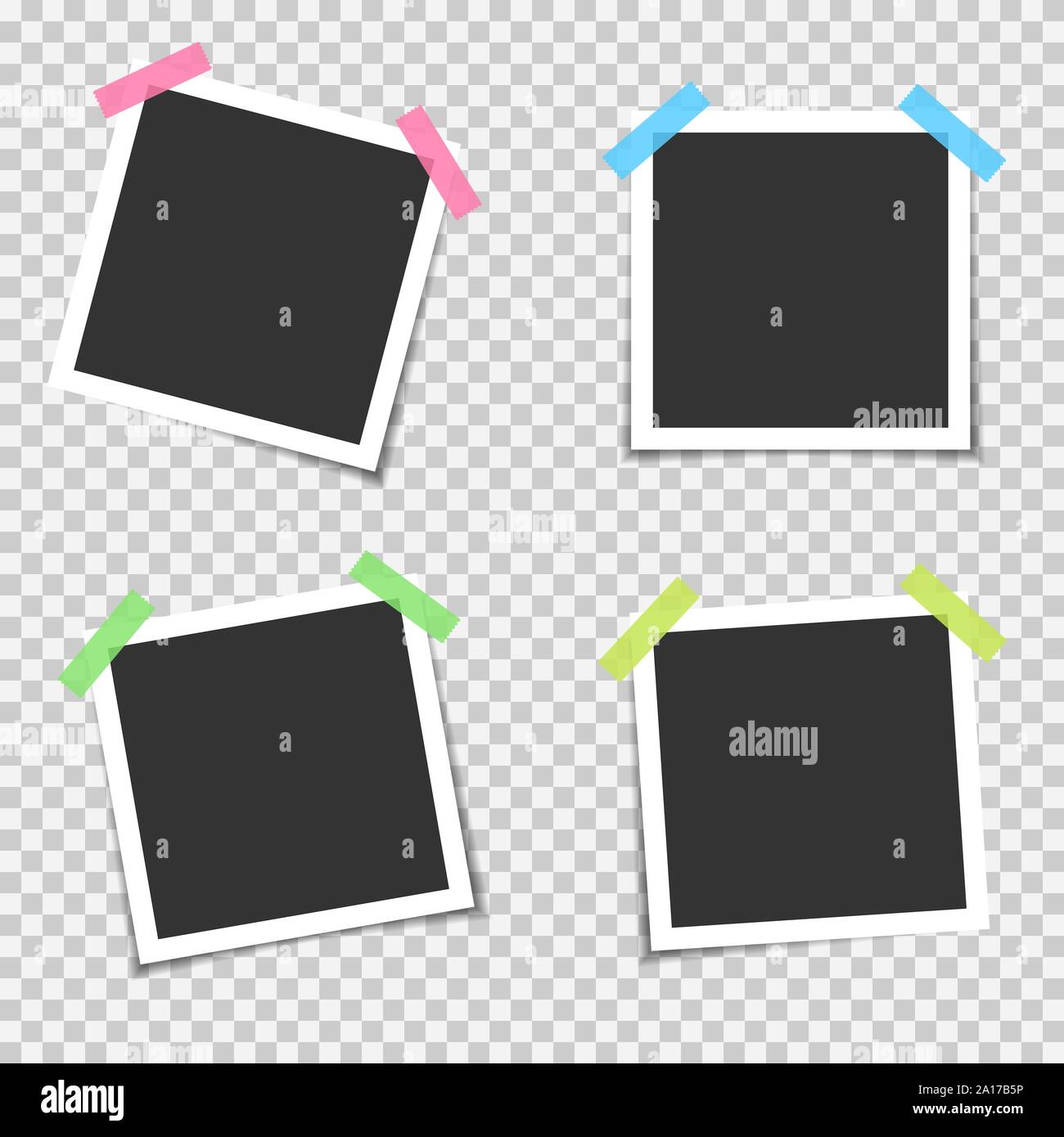 Old photo frames tape Stock Vector Images - Alamy