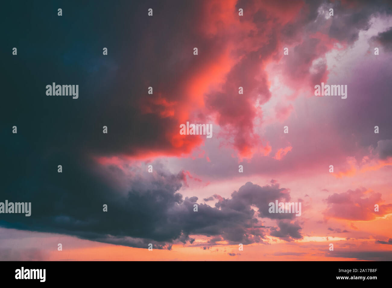 Amazing Natural Bright Dramatic Sky In Different Colours During Rain In Sunset Sunrise Time ...