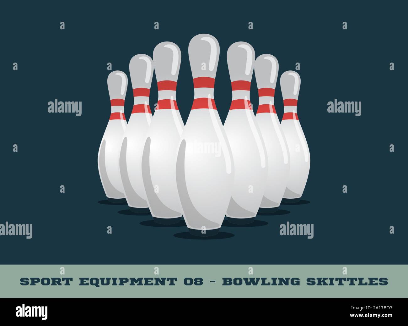 Vector bowling skittles icon. Game equipment. Professional sport ...