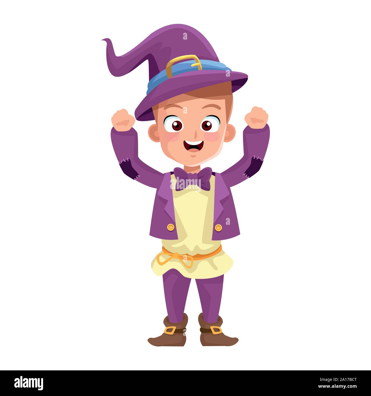 little boy with magician costume character Stock Vector Image & Art - Alamy