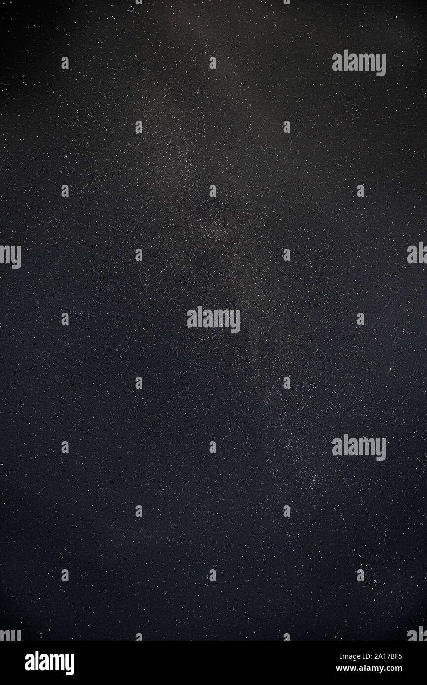 Real Night Sky Stars With Milky Way Galaxy. Natural Starry Sky Black ...