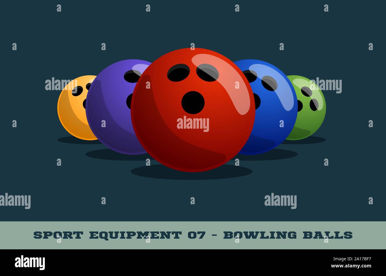 Vector Bowling balls icon. Game equipment. Professional sport, classic ...